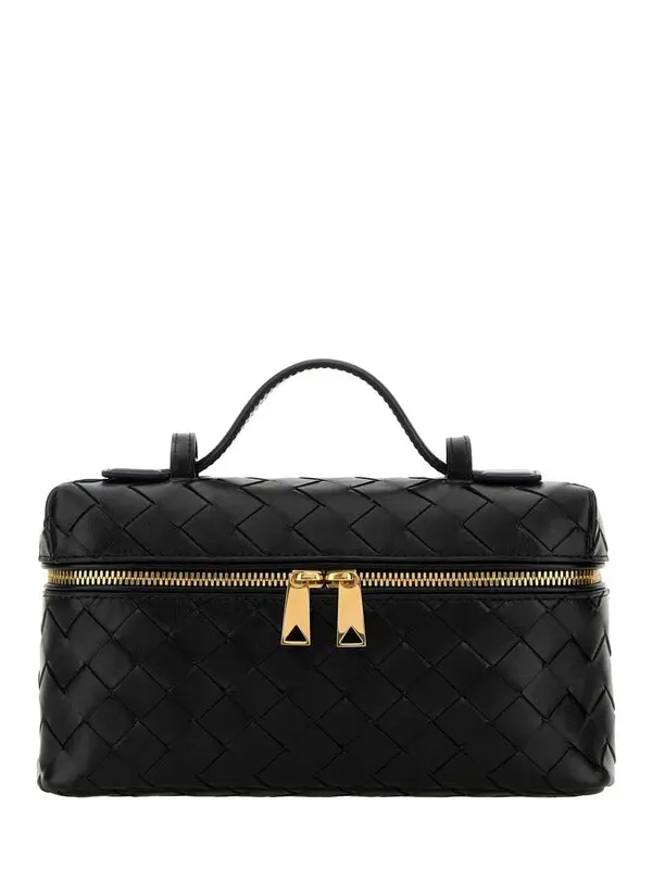 Bottega Veneta Leather Mini Bang Bang Handbag - Black