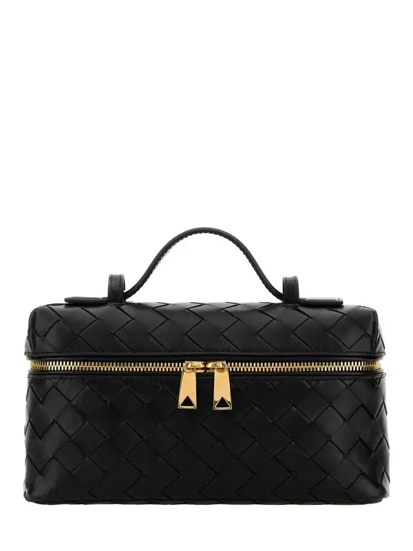 Bottega Veneta Leather Mini Bang Bang Handbag - Black