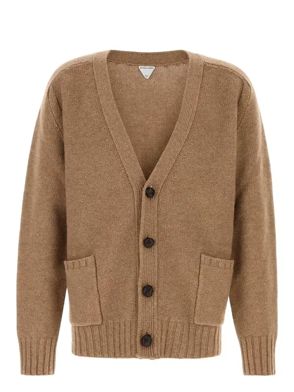 Bottega Veneta Biscuit Wool Cardigan - Brown