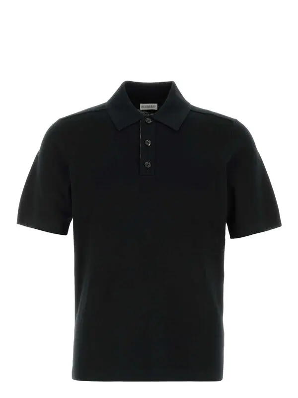 Burberry Wool Polo Shirt - Black