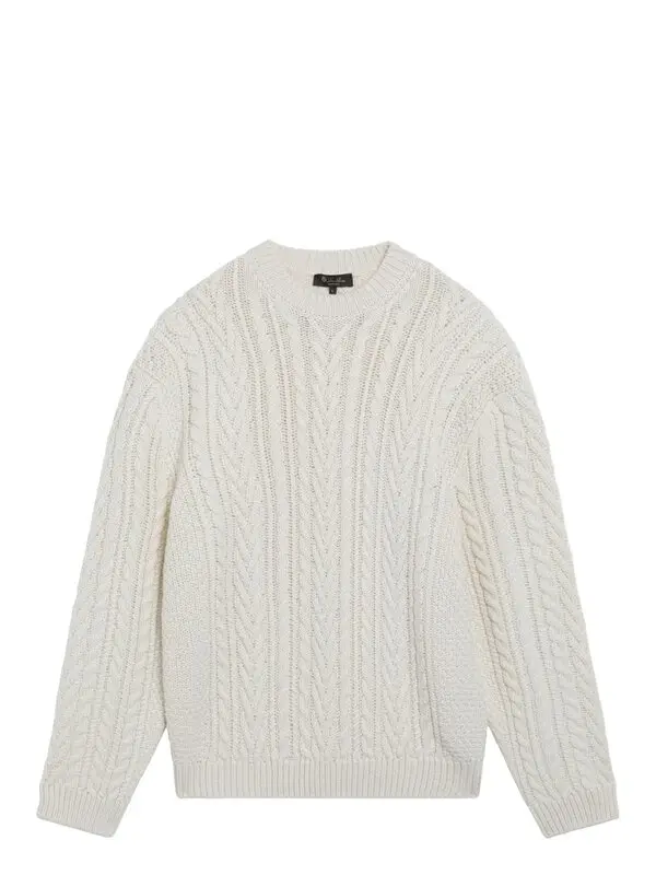 Loro Piana Schooner Sweater In Cashmere And Alpaca - Cream