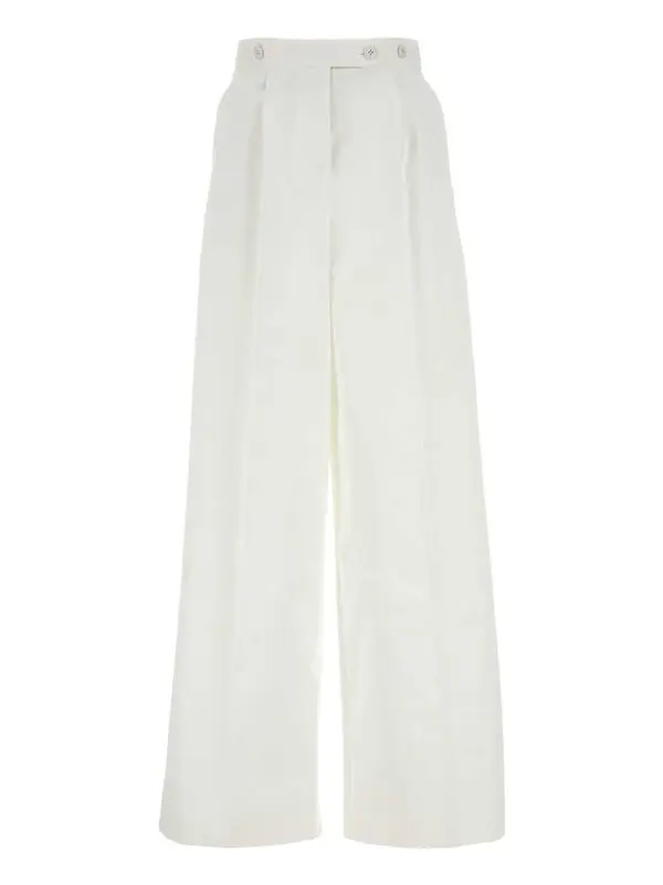 Givenchy Poplin Wide-leg Pant - White