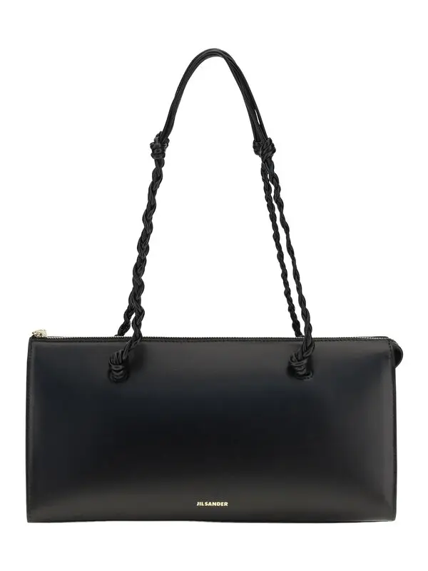 JIL SANDER Leather Shoulder Bag - Black