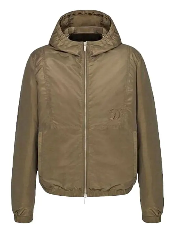 Dior Kenny Scharf Embroidered Logo Hooded Jacket - Green