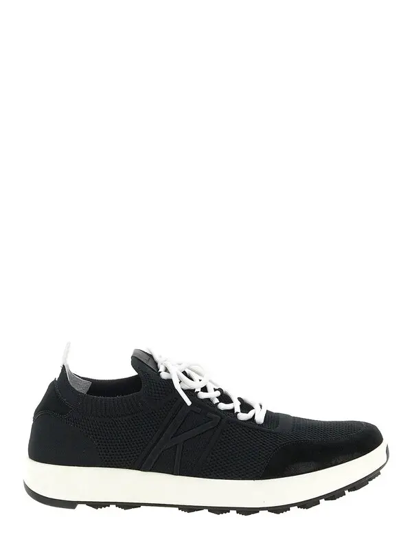 Kiton Technical Cotton Sneakers - Black