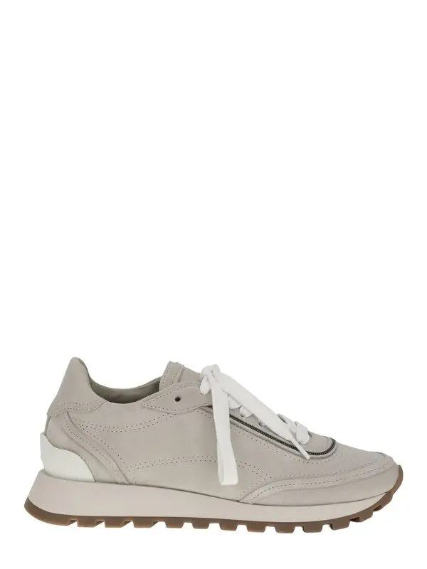 Brunello Cucinelli Leather Sneakers - Gray