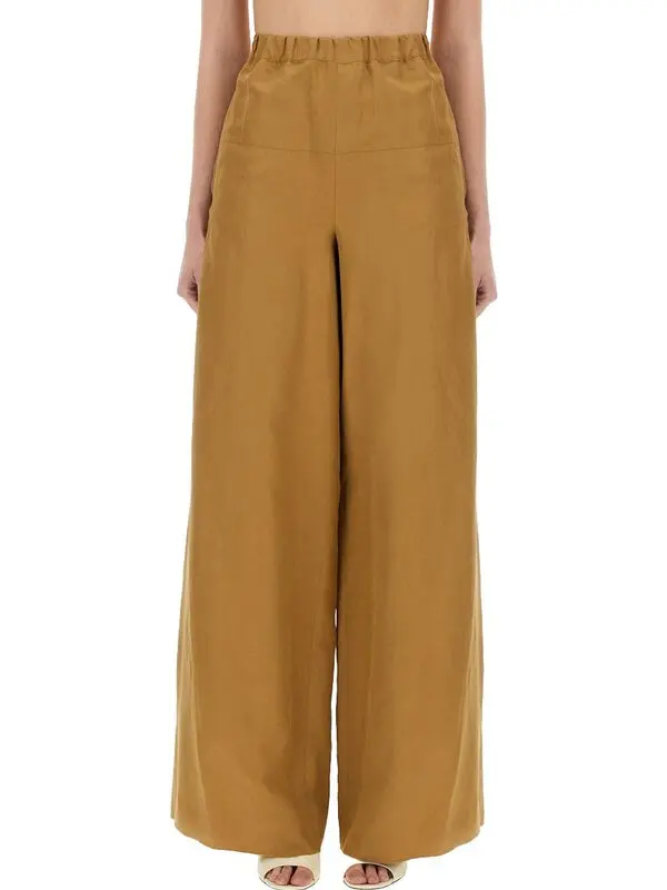 Max Mara Honor Wide Leg Pants - Cream