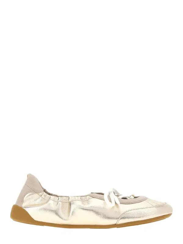 Chloé Leather Kick Ballerinas - Gold