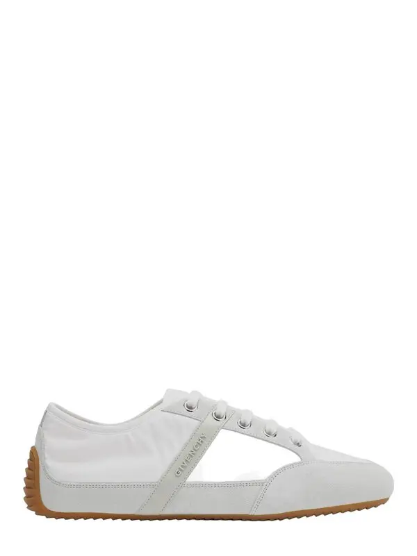 Givenchy Slim Sneakers In Nylon And Suede - White