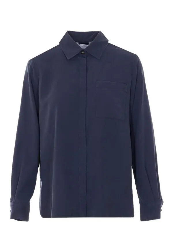 Max Mara Siamese Silk Shirt - Blue