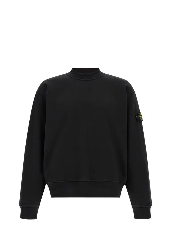 Stone Island Badge Sweatshirt - Black