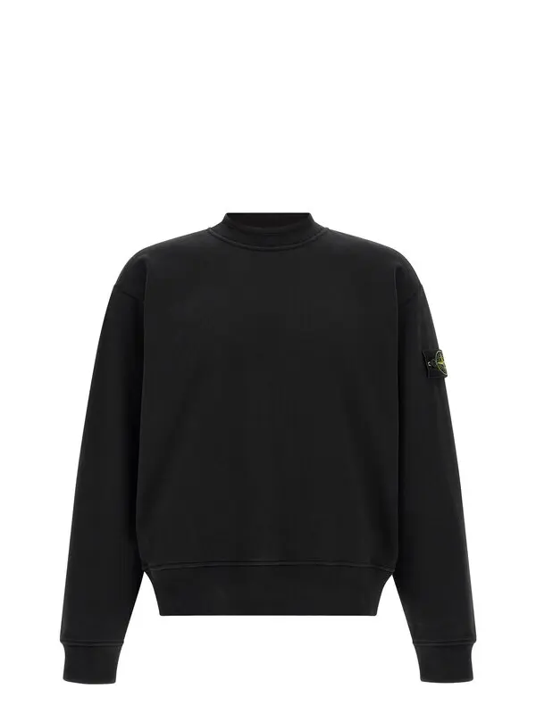 Stone Island Badge Sweatshirt - Black