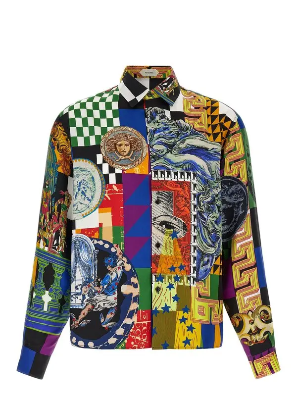 Versace Medusa Collage' Shirt - Multicolor