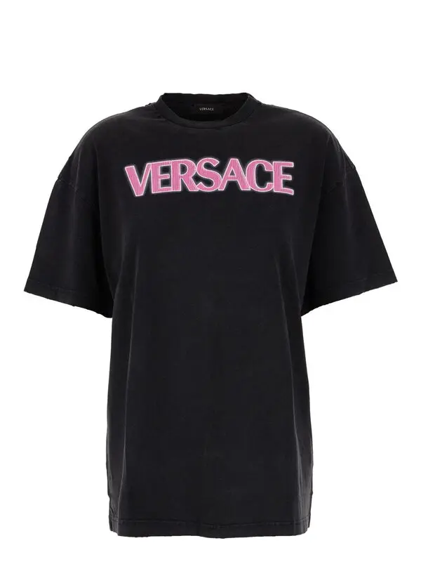 Versace Oversized Logo T-shirt - Multicolor