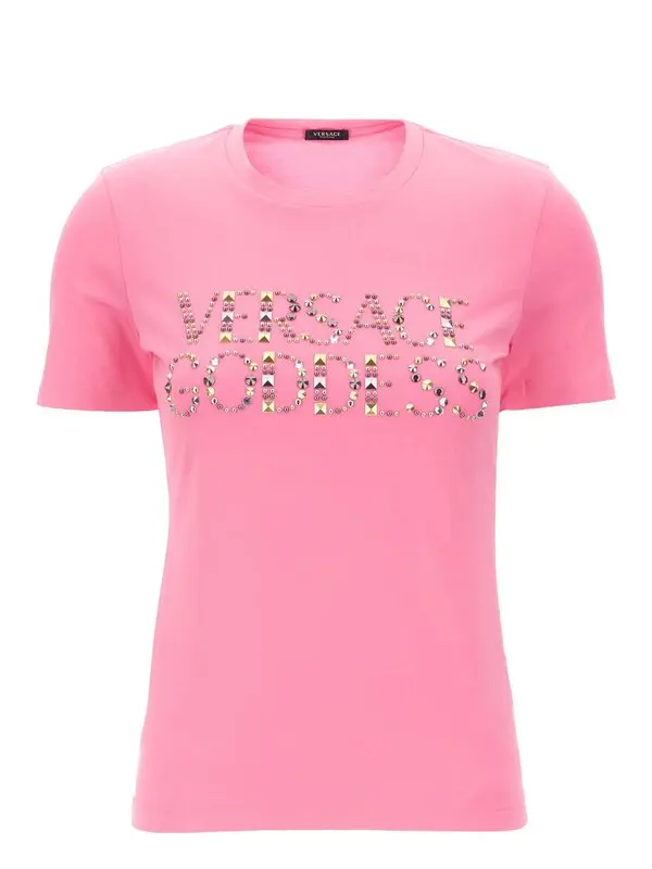 Versace Embellished Graphic T-shirt - Multicolor