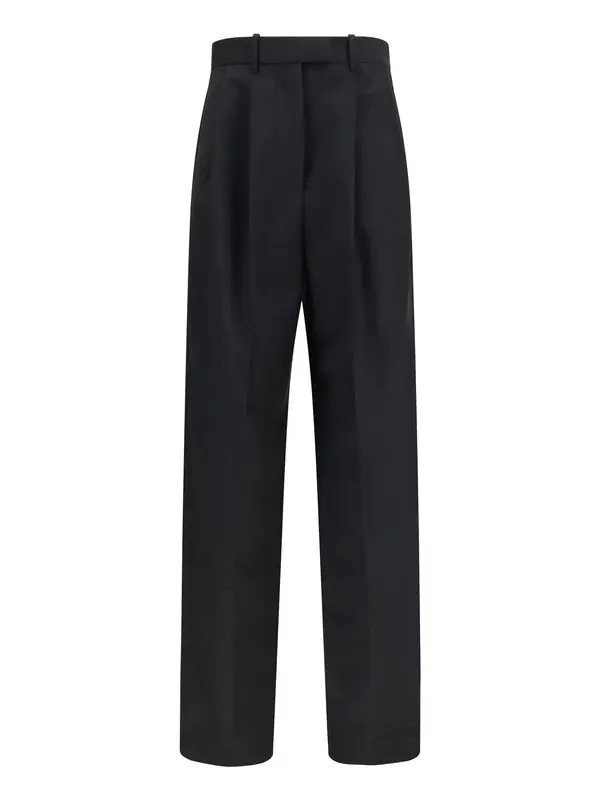 Givenchy Double-pleat Pants In Wool And Mohair - Black