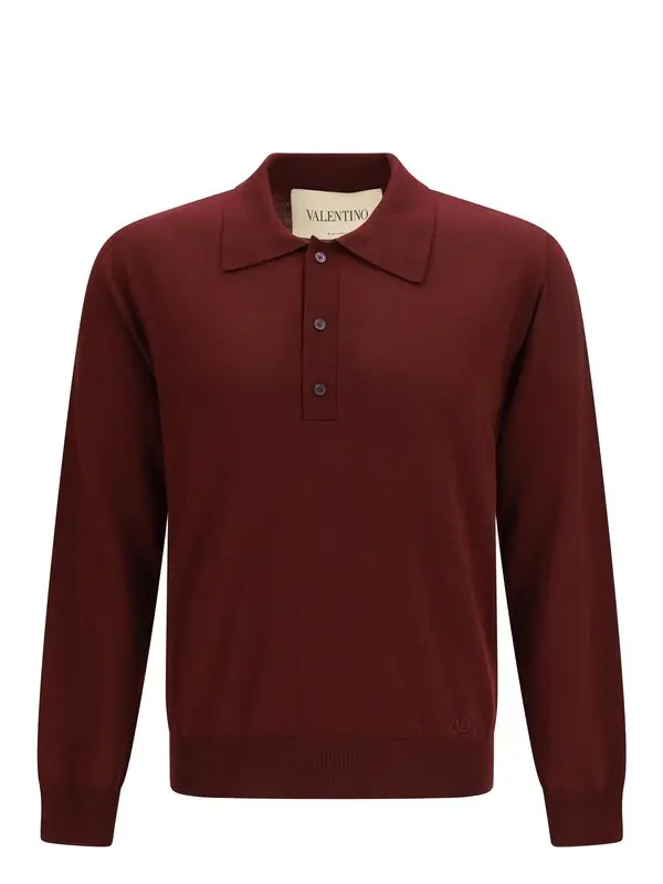 Valentino Garavani Wool Polo With Vlogo Embroidery - Multicolor