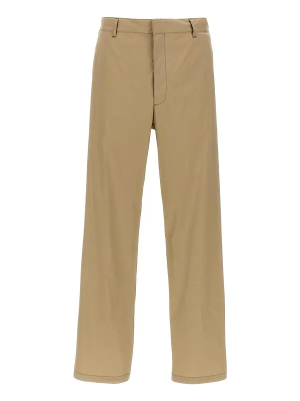 Prada Cotton Blend Poplin Pants - Cream