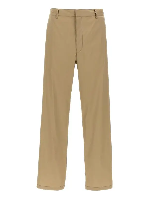 Prada Cotton Blend Poplin Pants - Cream
