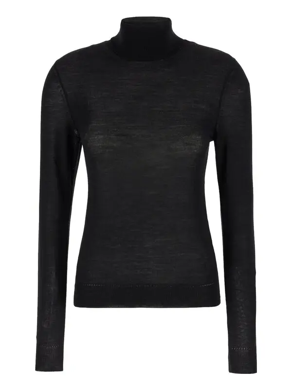 Saint Laurent Long Sleeve Turtleneck Top - Multicolor