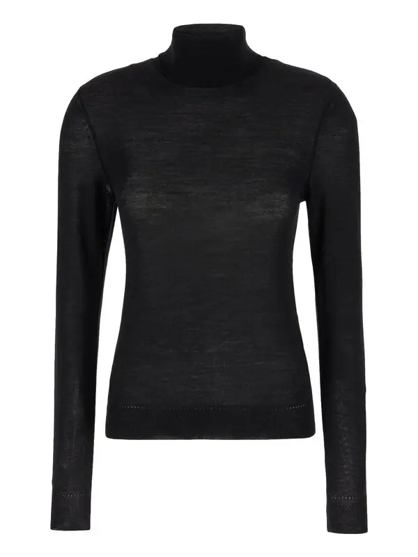 Saint Laurent Long Sleeve Turtleneck Top - Multicolor