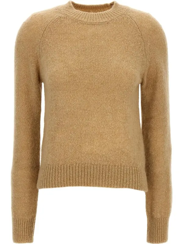 Dries Van Noten Texas Alpaca Blend Crew Neck Sweater - Cream