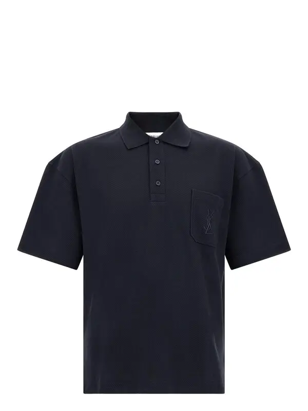 Saint Laurent Cassandre' Polo Shirt - Blue