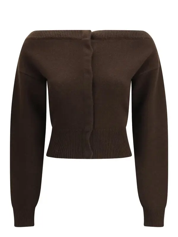 TOM FORD Cashmere Open-neck Shrunken Cardigan - Brown