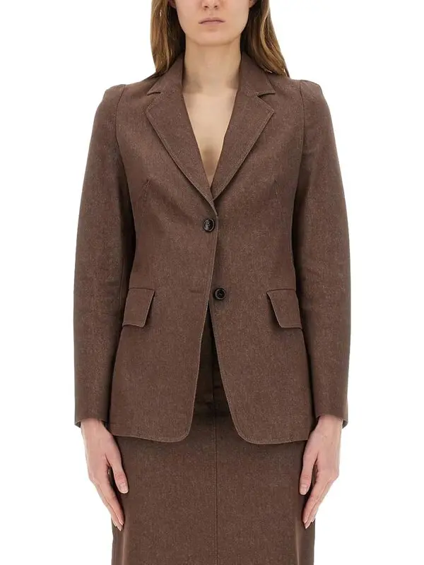 Max Mara Cotton Tailored Jacket - Brown