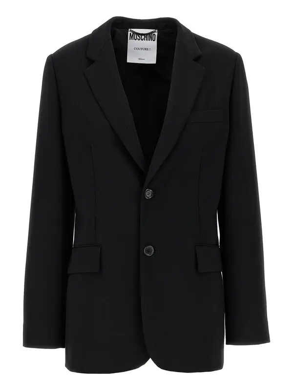 Moschino Single-breasted Martingale Blazer - Black