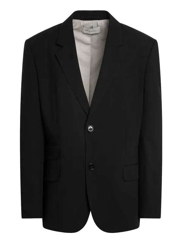 AMI Paris Single-breasted Wool Jacket - Black