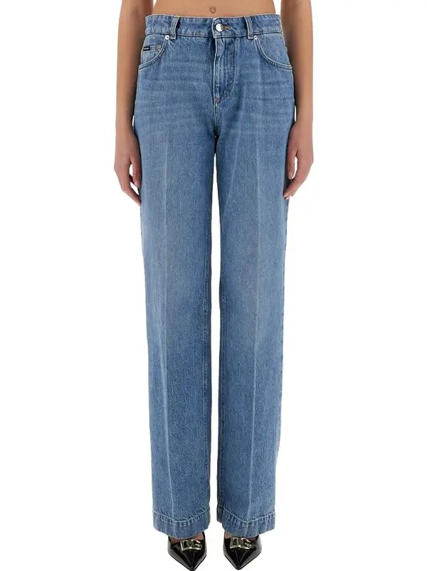 Dolce & Gabbana Loose Fit Denim Jeans - Blue