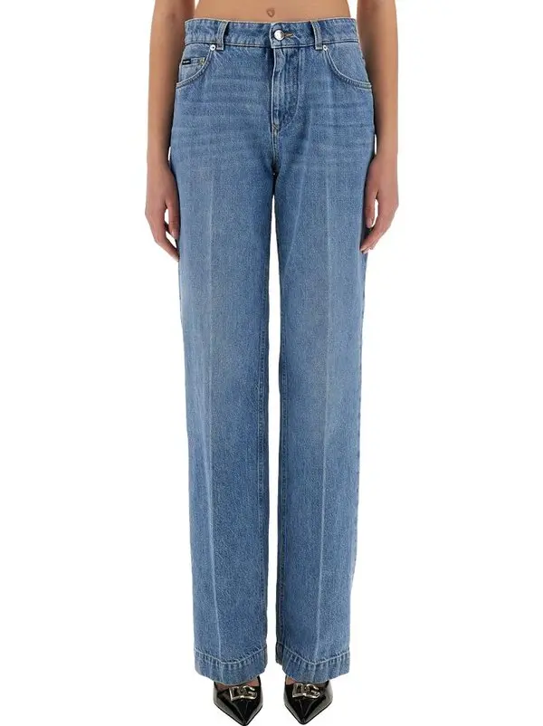 Dolce & Gabbana Loose Fit Denim Jeans - Blue