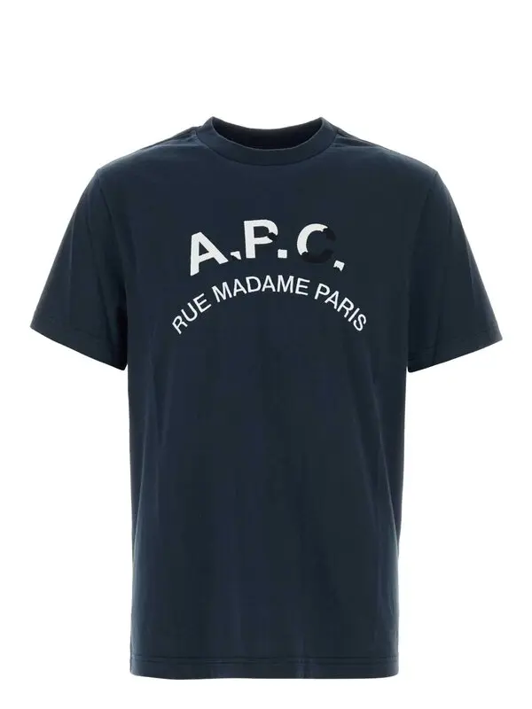 A.p.c. Navy Cotton T-shirt - Blue
