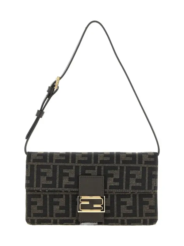Fendi Tube' Wallet On Chain - Brown