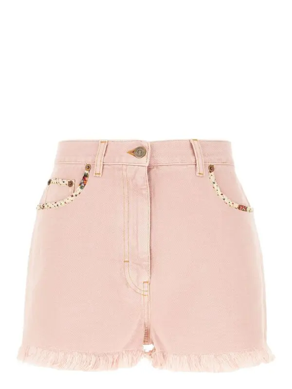 Valentino Garavani Denim Shorts - Pink