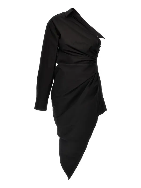 Alexander Wang Asymmetrical Shirt Dress - Black