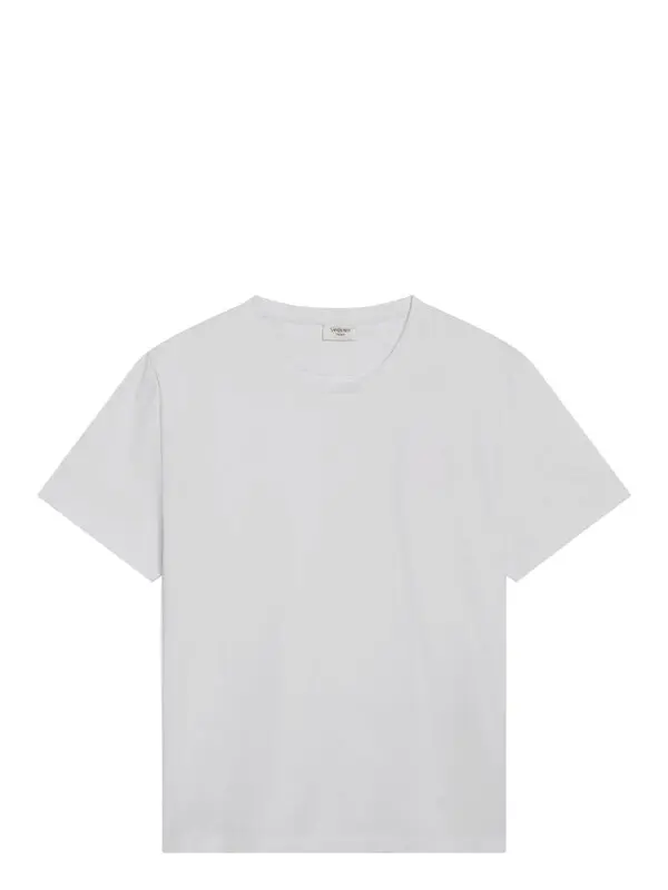 Saint Laurent Small Fit De Cotton T-shirt - White