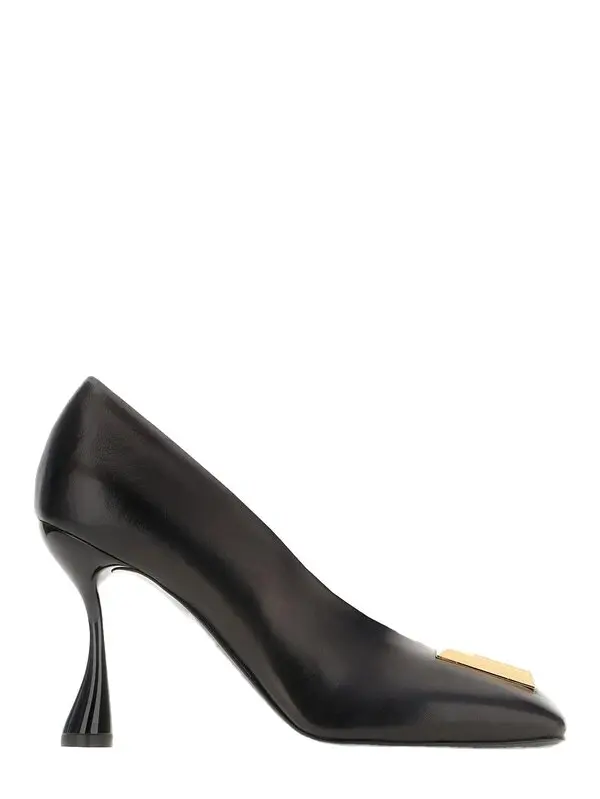 Balmain Leather Pumps With Gold Tone Hardware - Multicolor