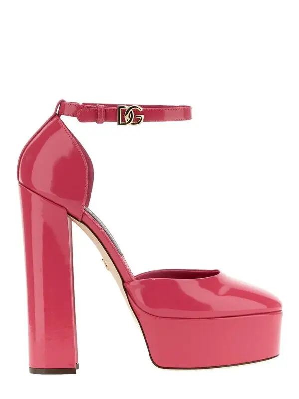 Dolce & Gabbana Glossy Leather Pumps - Pink