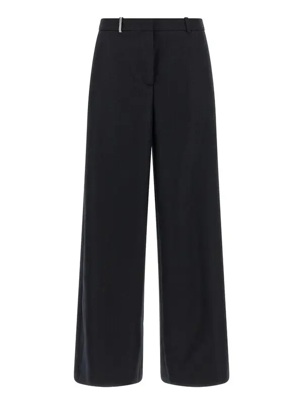 Peserico Punto Luce Palazzo Trousers - Blue