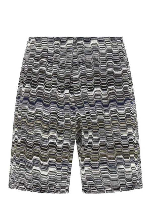 Missoni Irregular Zigzag Bermuda Shorts - Green