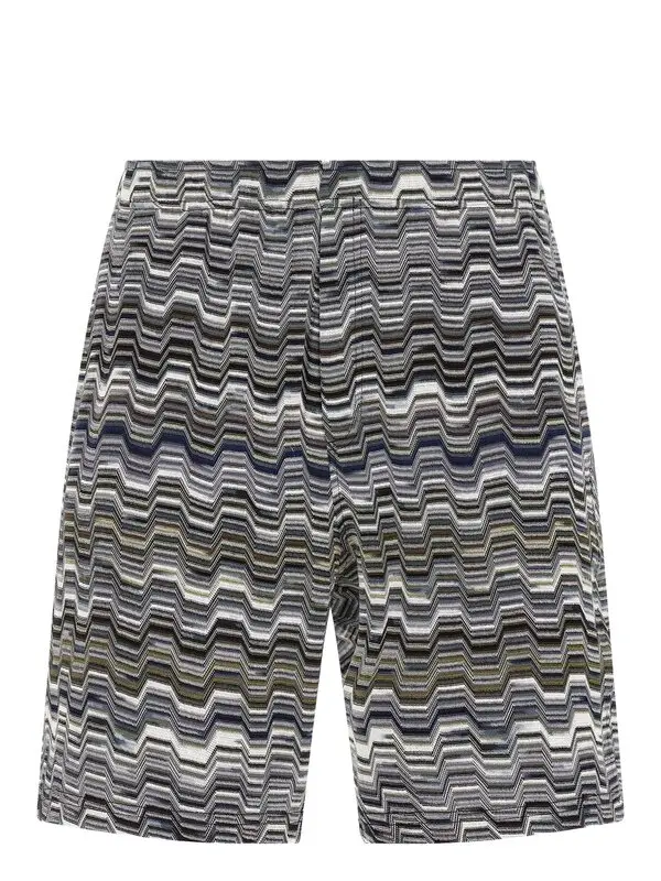 Missoni Irregular Zigzag Bermuda Shorts - Green