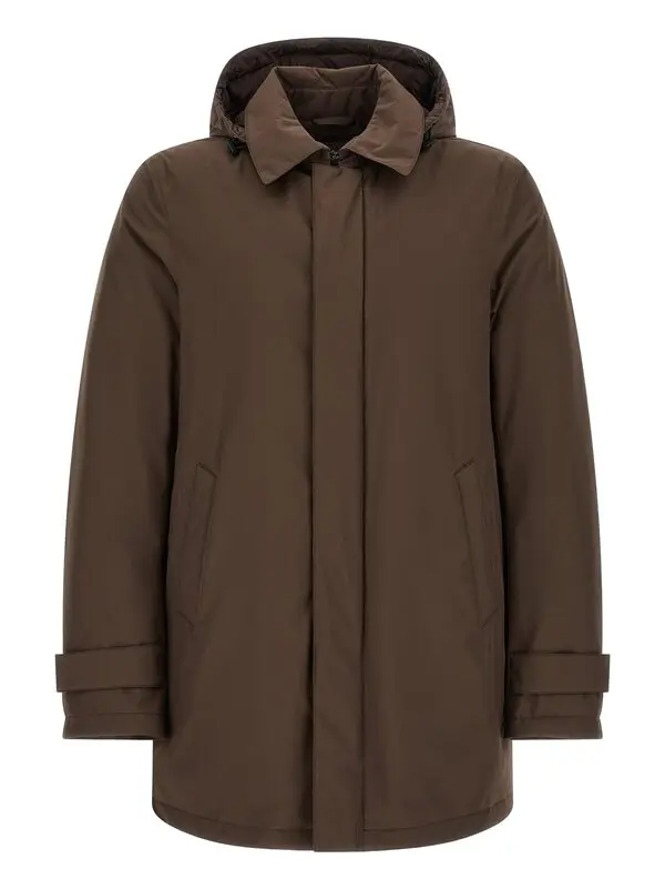 Herno Detachable Hood Parka - Brown
