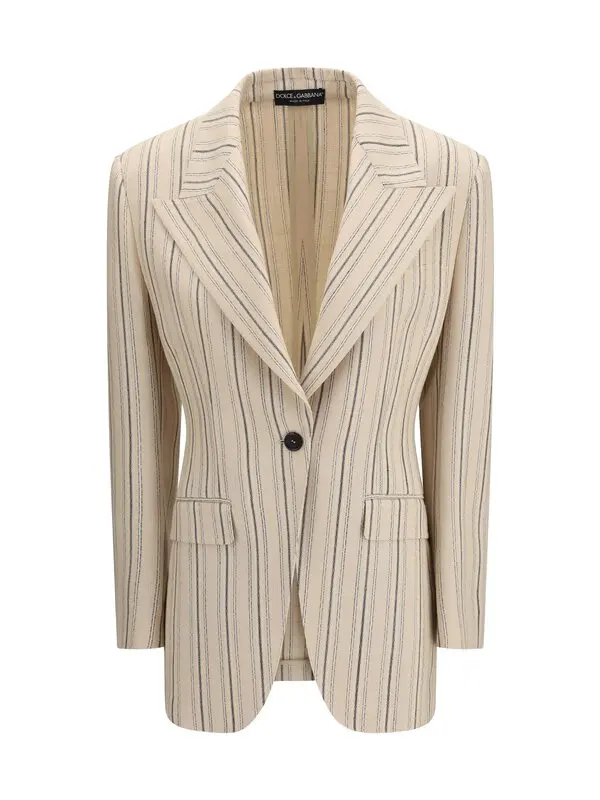 Dolce & Gabbana Single-breasted Regimental Pinstripe Jacket - Pink