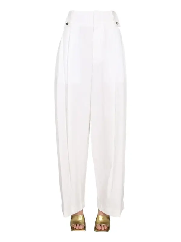Bottega Veneta Wide Leg Pants - Cream