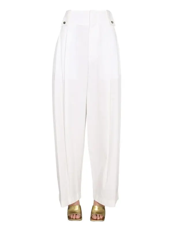 Bottega Veneta Wide Leg Trousers - Cream