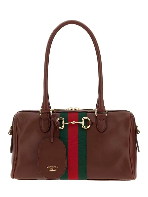 Gucci Chocolate Leather Medium Borsetto Handbag - Brown