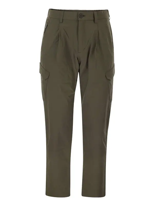 Herno Cargo Trousers With Mechanical Stretch Yarn - Multicolor