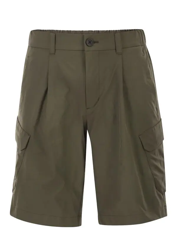 Herno Technical Fabric Cargo Bermuda Shorts - Multicolor
